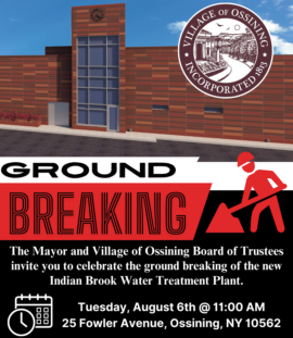 Ossining Indian Brook Water Treatment Plant Ground Breaking Ceremony on ...